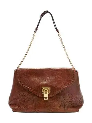 Ermanno Scervino Embroidered Shoulder Bag - Brown