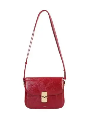 A.p.c. Small Grace Flap Cross-body Bag Red
