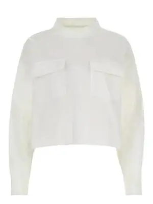 GIVENCHY High-Neck Pocket Blouse