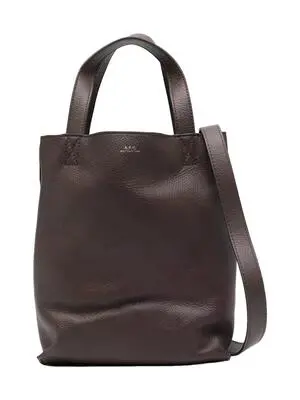 A.p.c. Small Maiko Leather Tote - Brown