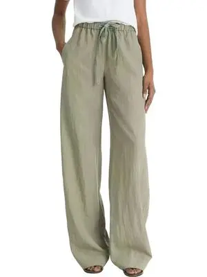 Vince Drawstring-waist Trousers - Green
