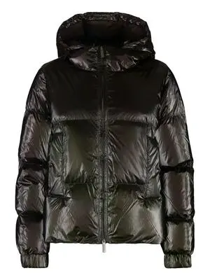 K-WAY Hooded Puffer Jacket - Black