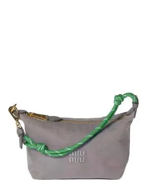 Miu Miu Gabardine Mini Bag With Rope Handle - Grey