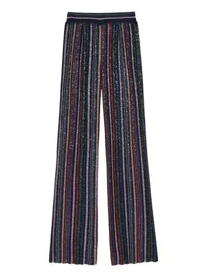 Missoni Striped Fine-knit Trousers - Multicoloured