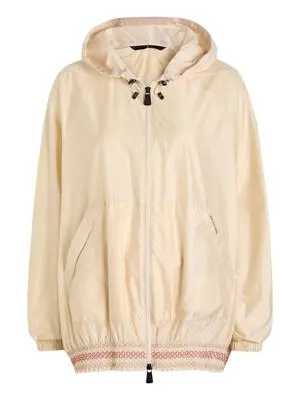 Moncler Samedans Smocked Shell Jacket - Cream