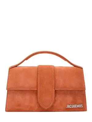 JACQUEMUS Le Grande Bambino Suede Top Handle Bag