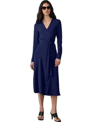 Diane Von Furstenberg Tilly Wrap Dress - Navy