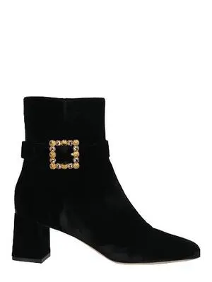 GIANVITO ROSSI Textile Fiber Ankle Boots - Black