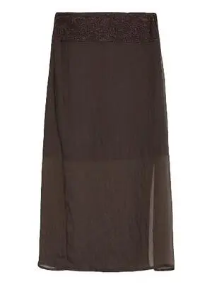 Peserico Knitted Midi Skirt - Brown