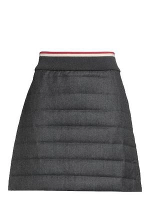 Brunello Cucinelli Mini Flared Virgin Wool Skirt - Grey