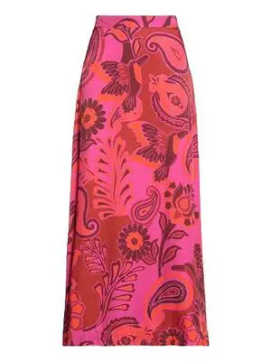 Farm Rio Maxi Flared Skirt - Red