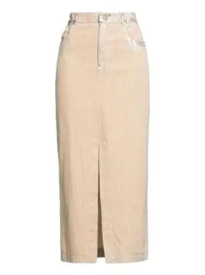 TENSIONE IN Maxi Corduroy Skirt - Beige