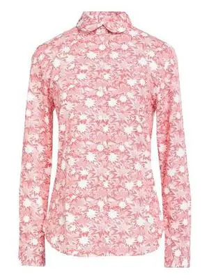 Maison Kitsuné MAISON KITSUNÉ Cotton Shirt With Classic Collar And Long Sleeves Brick