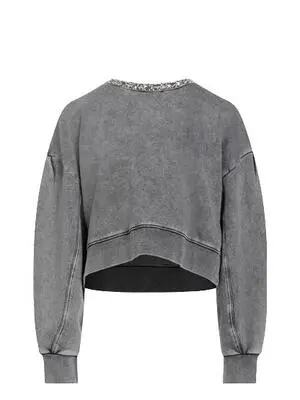 Sandro Cotton-blend Fleece Sweatshirt - Grey