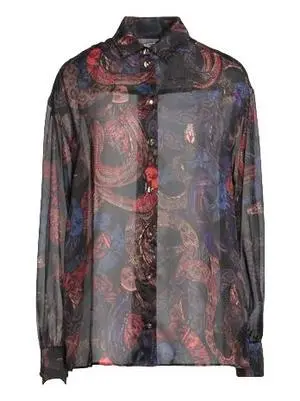 Just Cavalli Multicolor Satin Shirt - Blue