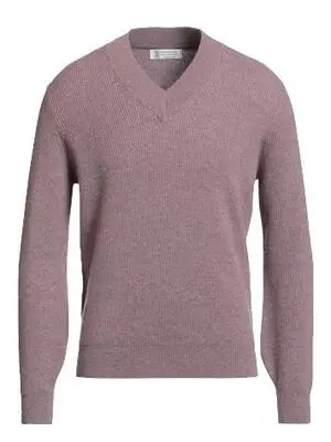 Brunello Cucinelli Cashmere V-neck Sweater - Purple