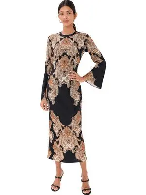 Veronica Beard Lupita Maxi Dress - Black Multi