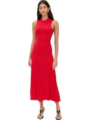 LE BOP Sleeveless Maxi Dress - Crimson