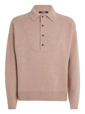 Jacquemus Merino Wool-cashmere Sweater - Beige