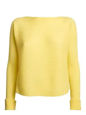 Max & Co. Wool-alpaca Blend Ribbed Sweater - Yellow