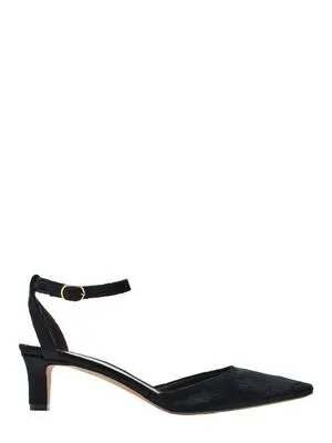 THE ROW Carla Velvet Pumps - Black