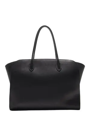 THE ROW Marlo 17 Leather Tote Bag - Black