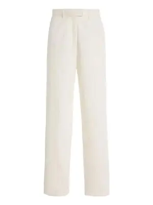 THE ROW Neriah Cotton-Blend Straight-Leg Pants