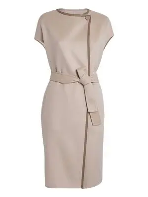 YVES SALOMON Wool-cashmere Long Cape - Beige