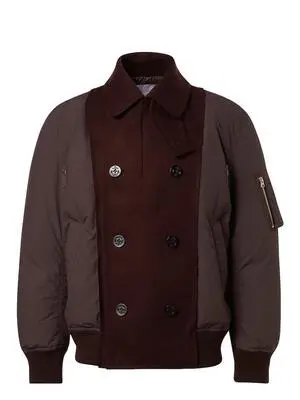 Sacai Wool Puffer Jacket - Brown