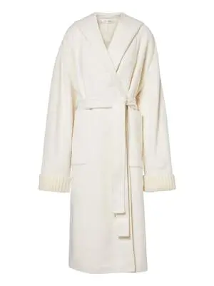AYA MUSE Hooded Wool And Cashmere Coat - White
