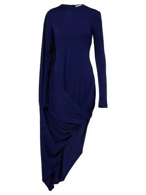 Sportmax Ariete 1234 Draped Jersey Maxi Dress - Purple