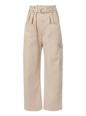 MARANT ETOILE Mathilda Cotton Cargo Pants - Beige
