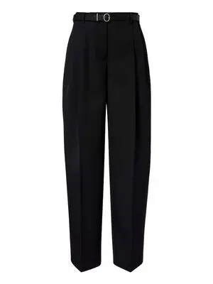 JIL SANDER Wool Wide-leg Pants - Black