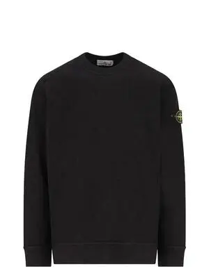 Stone Island Cotton Sweatshirt - Black