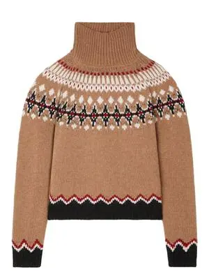 Alanui Wool Turtleneck Jumper - Brown
