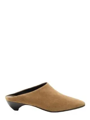 Le Monde Beryl Allegra Suede Mules - Natural