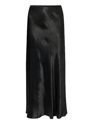 MAISON MARGIELA Crinkled-texture Woven Midi Skirt - Black