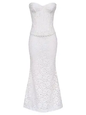 House Of Cb Solaine Corded Lace Maxi Dress - Ivory