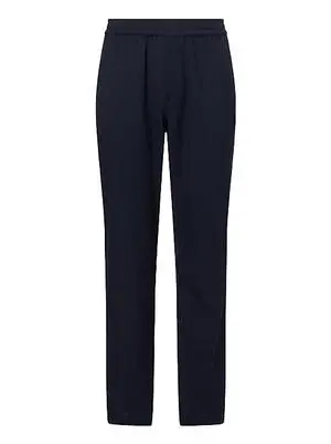 Sunspel Drawstring Wool Trousers - Navy