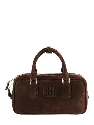Miu Miu Arcadie Padded Top Handle Bag - Brown