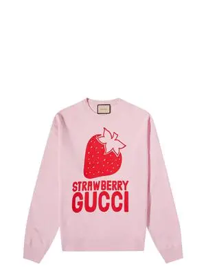 Gucci Printed Crewneck Sweatshirt - Pink