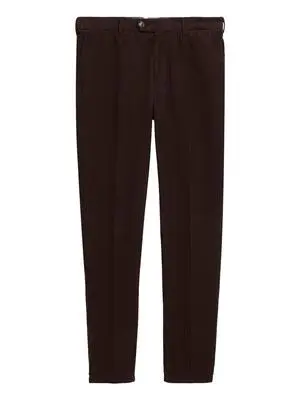 Brunello Cucinelli Corduroy Flat-front Pants - Dark Brown