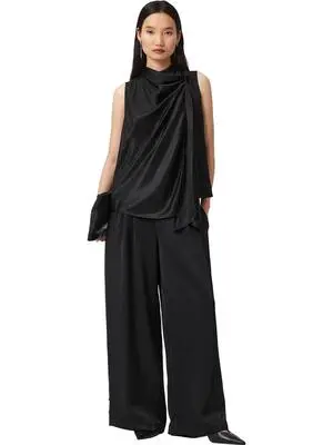 ALLSAINTS Leanne Straight Leg Trousers - Black