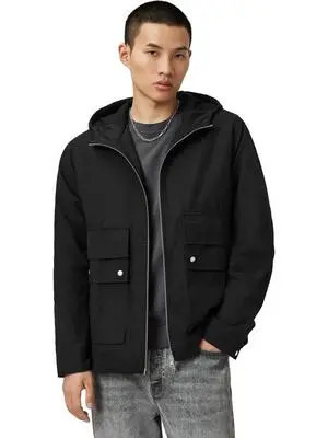 ALLSAINTS Morton Relaxed Fit Hooded Jacket - Black