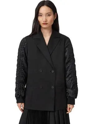 ALLSAINTS Lorna Cotton Blazer Jacket - Black
