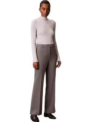 Calvin Klein Tailored Flared Pants - Pewter Melange