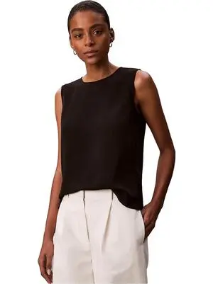 Calvin Klein Relaxed Sleeveless Top - Black