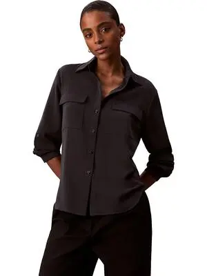 Calvin Klein Utility Classic Button-Down Shirt Inkwell