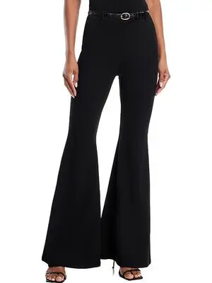 Michael Kors High-waist Knit Flare Pants - Black