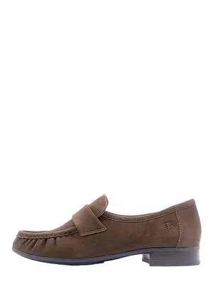 KENNETH COLE Crew Loafer Flats - Moss Suede